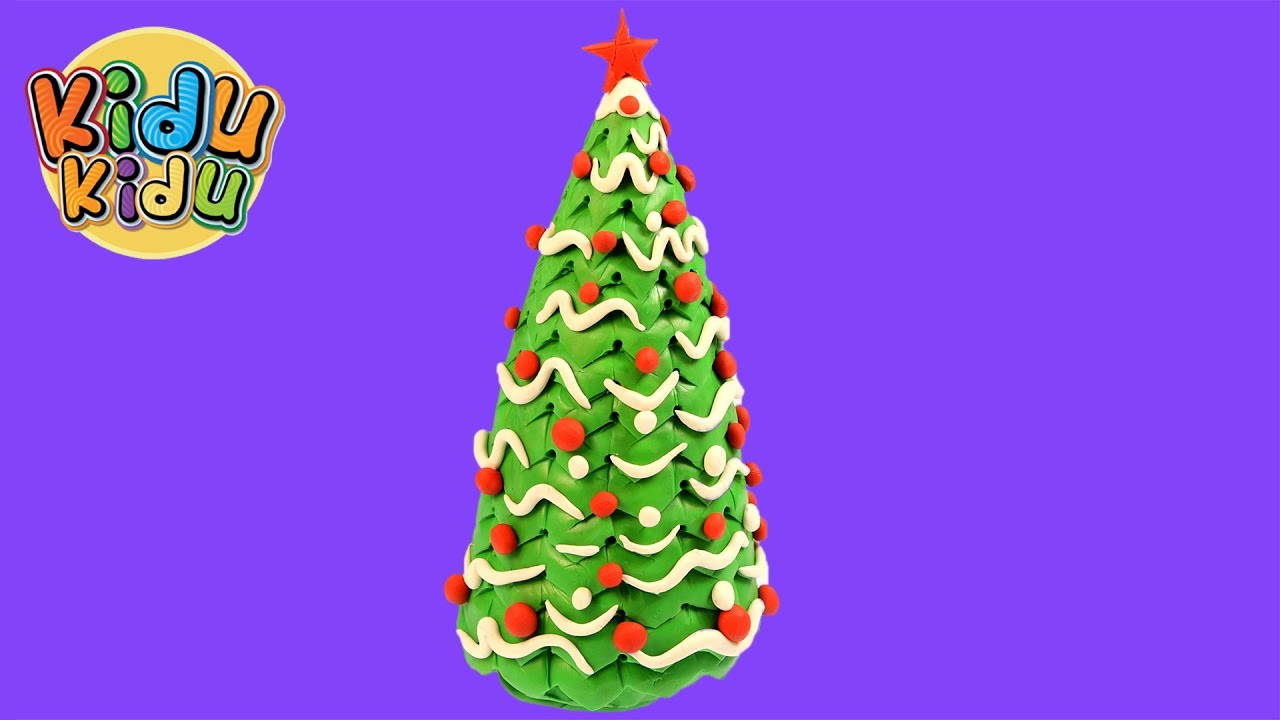 How to Make Christmas Tree with Play Dough - Kidu Kidu