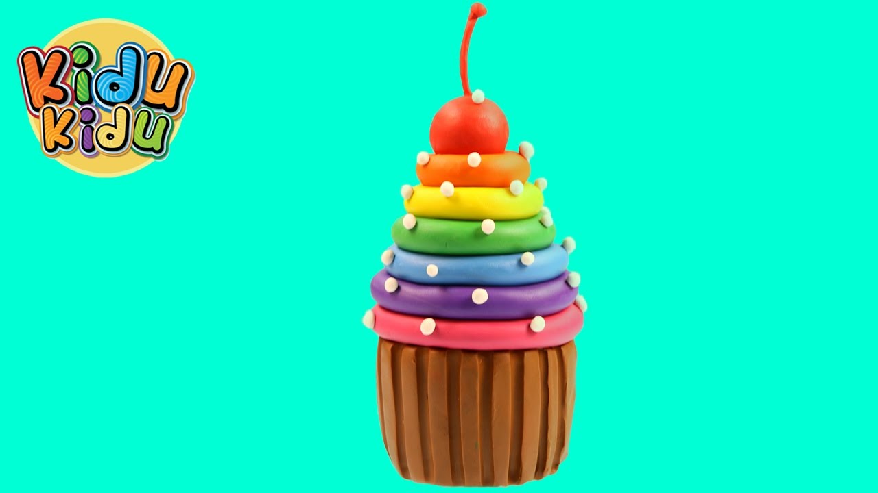 Play Doh Rainbow Chocolate Cupcake - Kidu Kidu